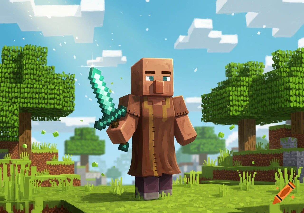 Minecraft created on Craiyon