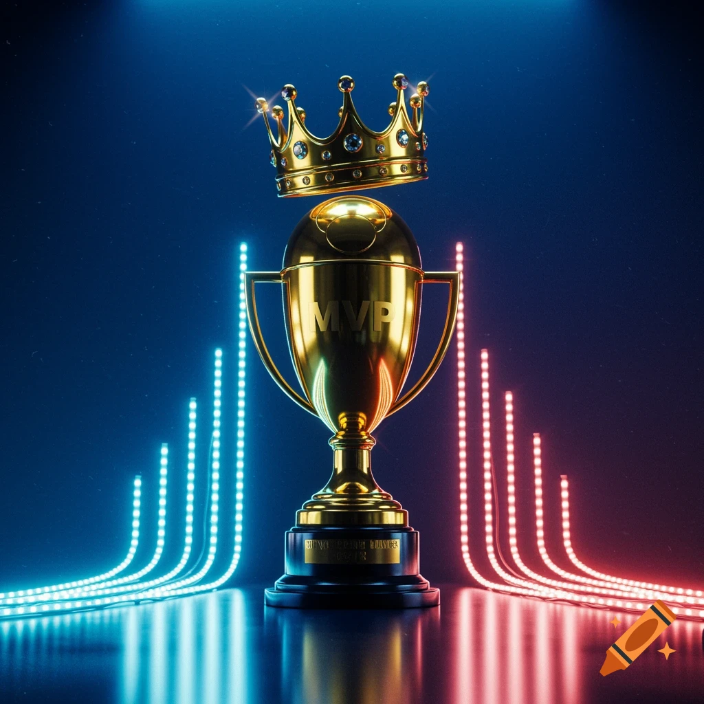 A majestic bald eagle with spread wings clutches golden championship ...