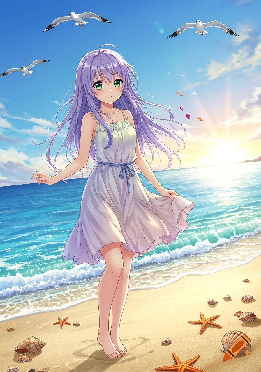 Bikini+ungu+putih created on Craiyon