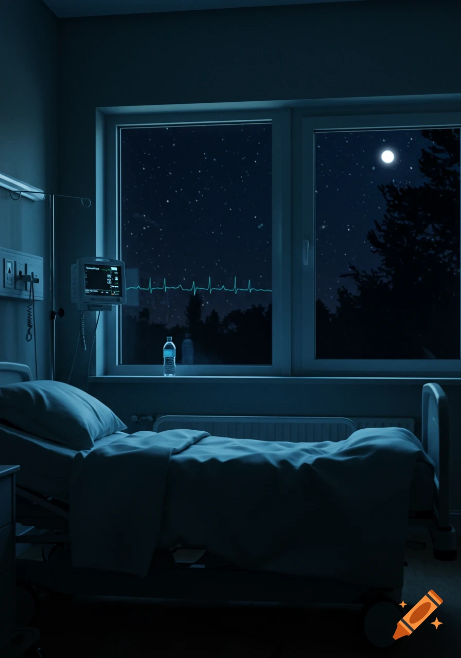 A bright, stylized anime bedroom with a white bed, an open book, and ...