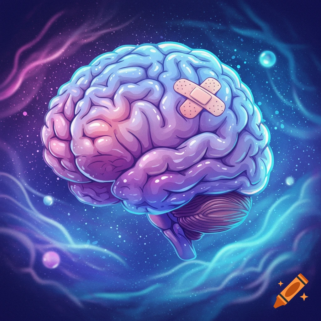 Detailed brain diagram labeling prefrontal cortex, amygdala ...