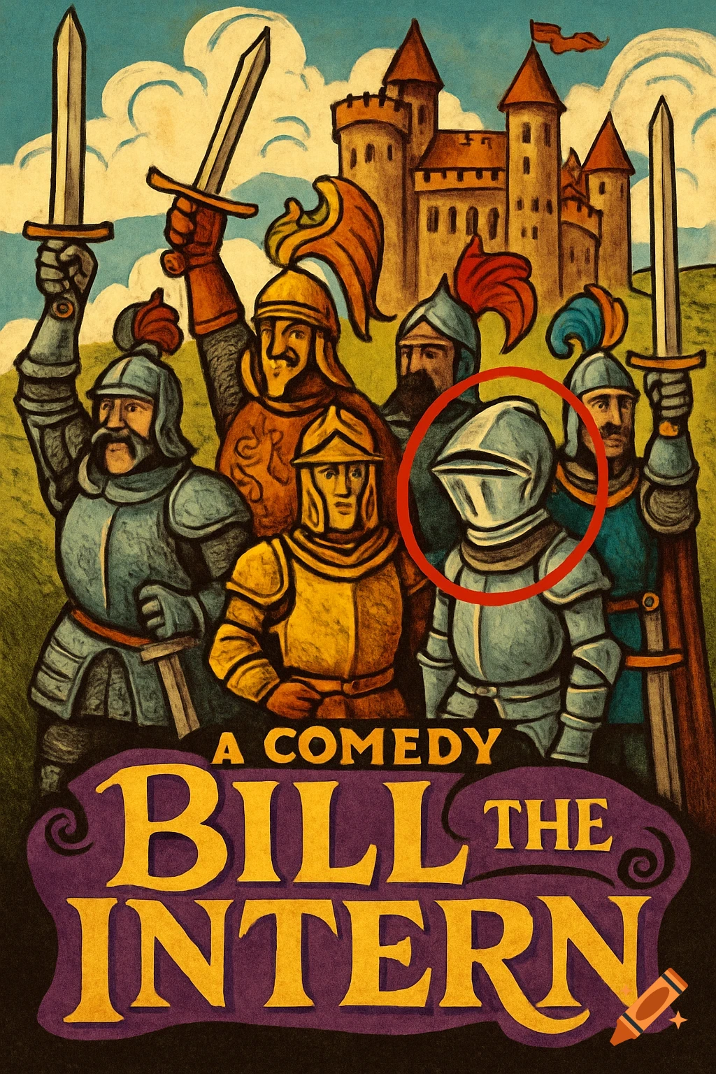 A man in glasses and a shiny green shirt holds a pink umbrella against ...