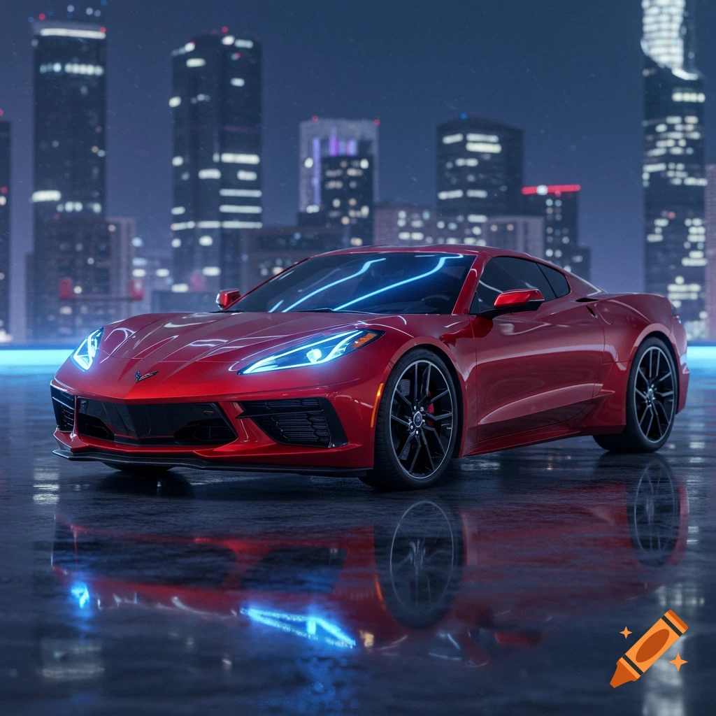 A silver 2004 Chevrolet Corvette with a deep pink interior, depicted ...