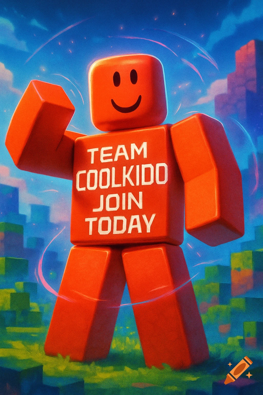 Happy Roblox-style character climbing an endless golden ladder with ...