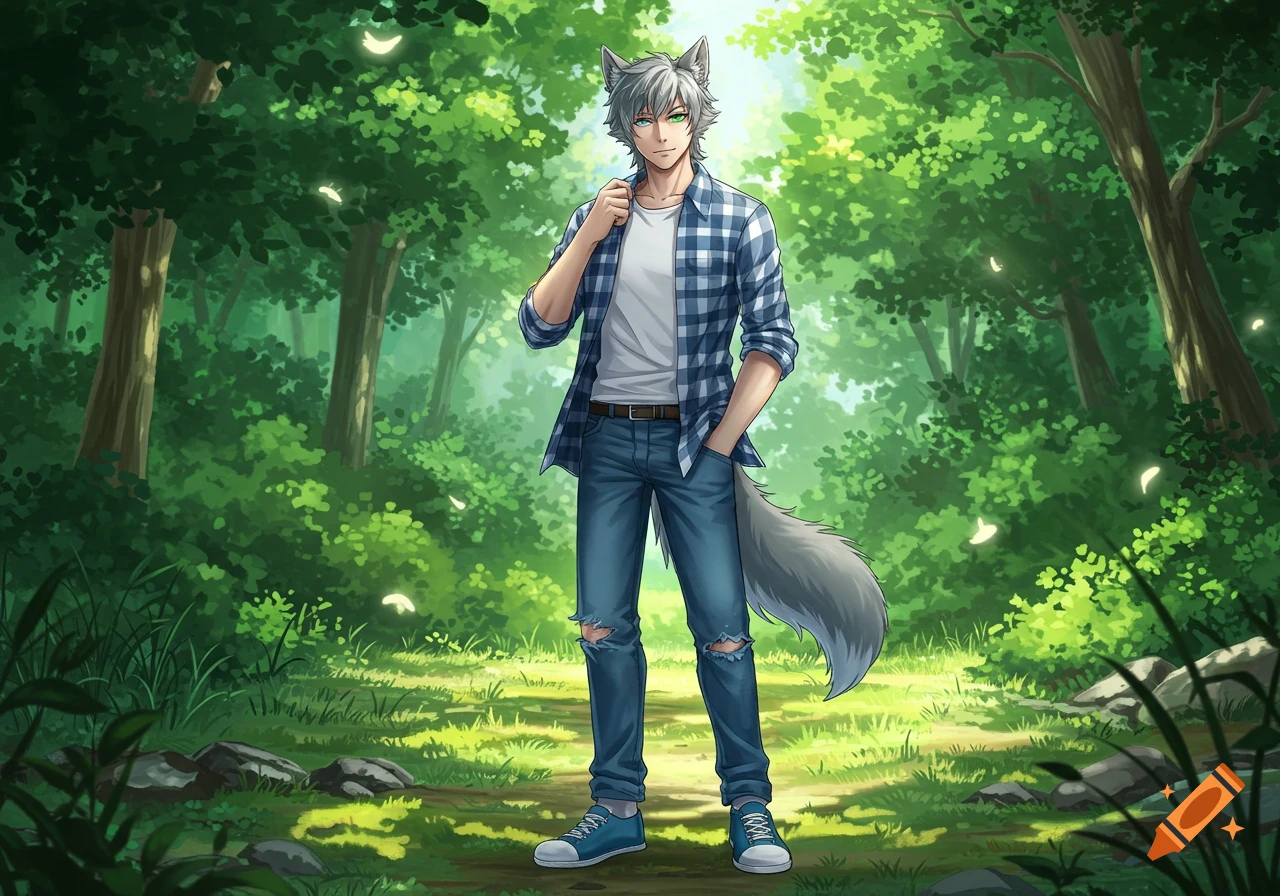 Anime, furry, boy, suit, cute on Craiyon