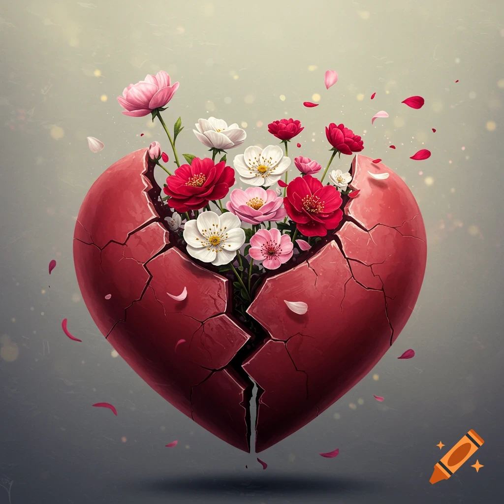 Two Banksy-style panels: A girl with a red heart balloon watches a ...