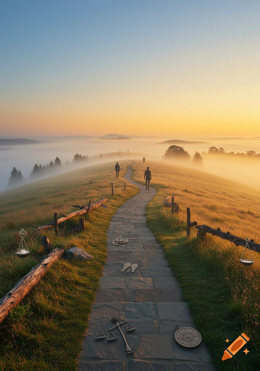 Two men wading in a clear river, catching crayfish with nets, with a ...