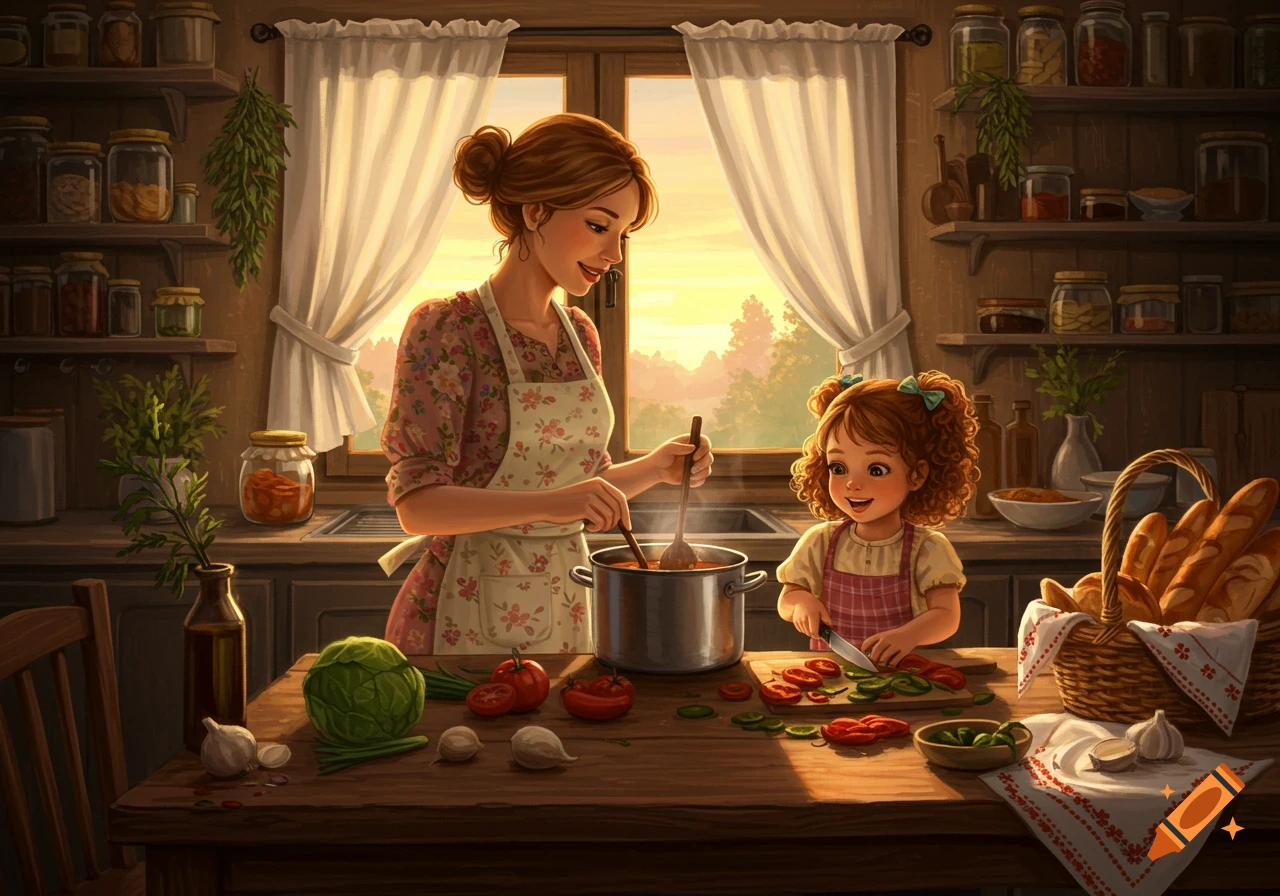 Anime-style character Sailor Jupiter cooking in a professional kitchen ...