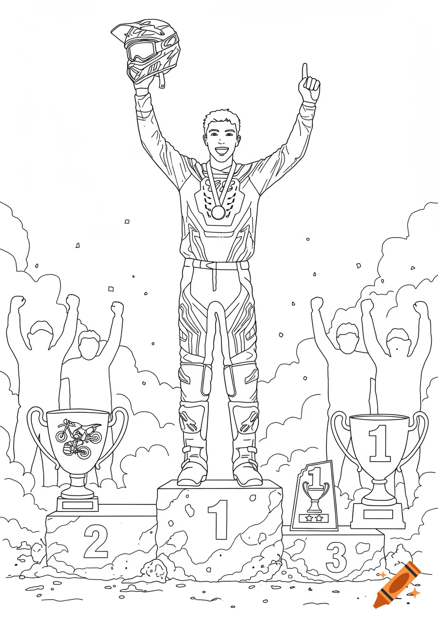 Black and white line art coloring page of a tennis player mid-serve on ...