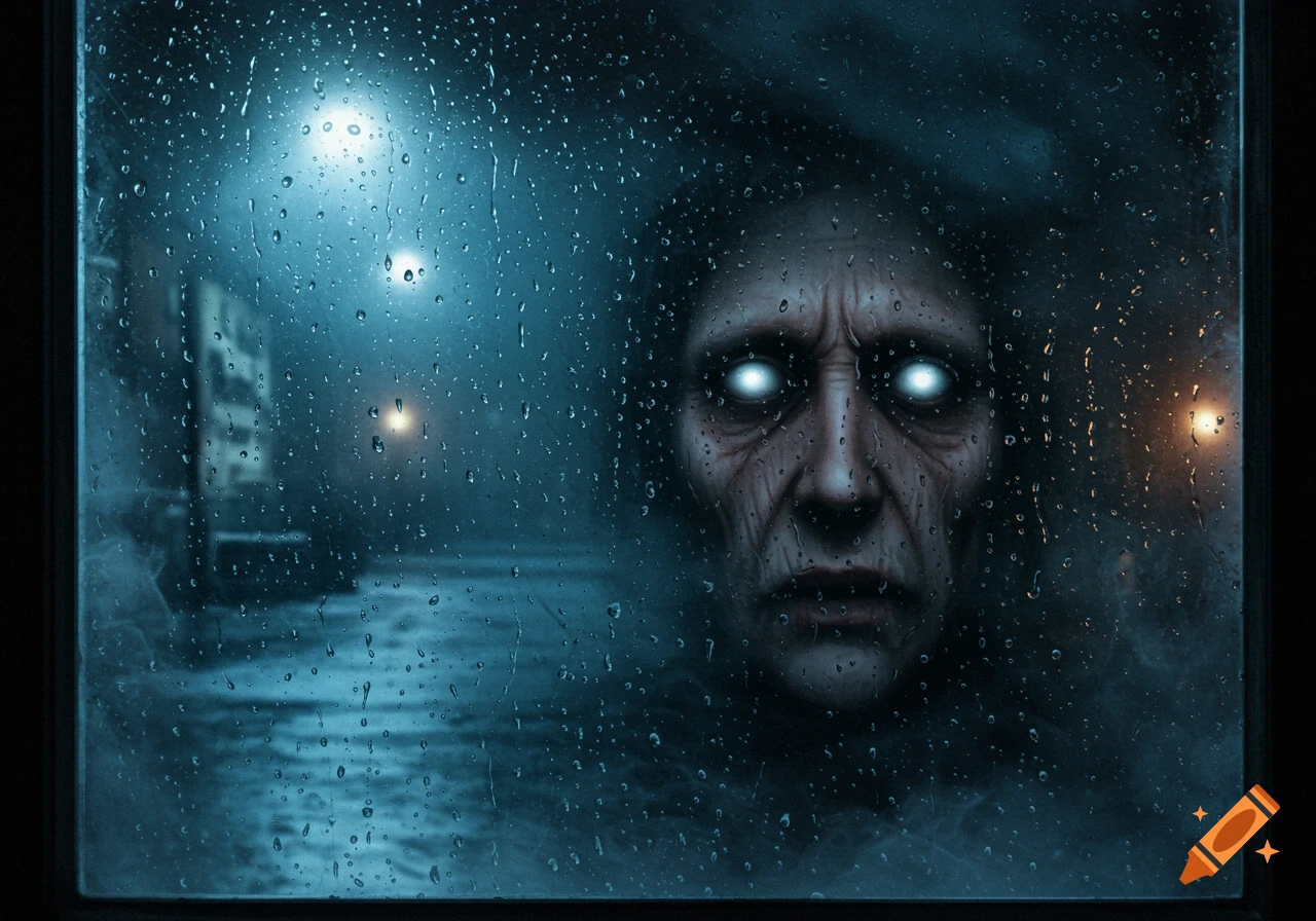 Analog horror face on Craiyon