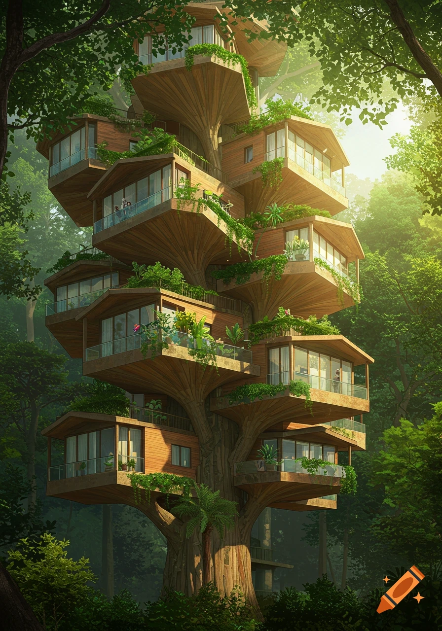 Sustainable Architecture created on Craiyon