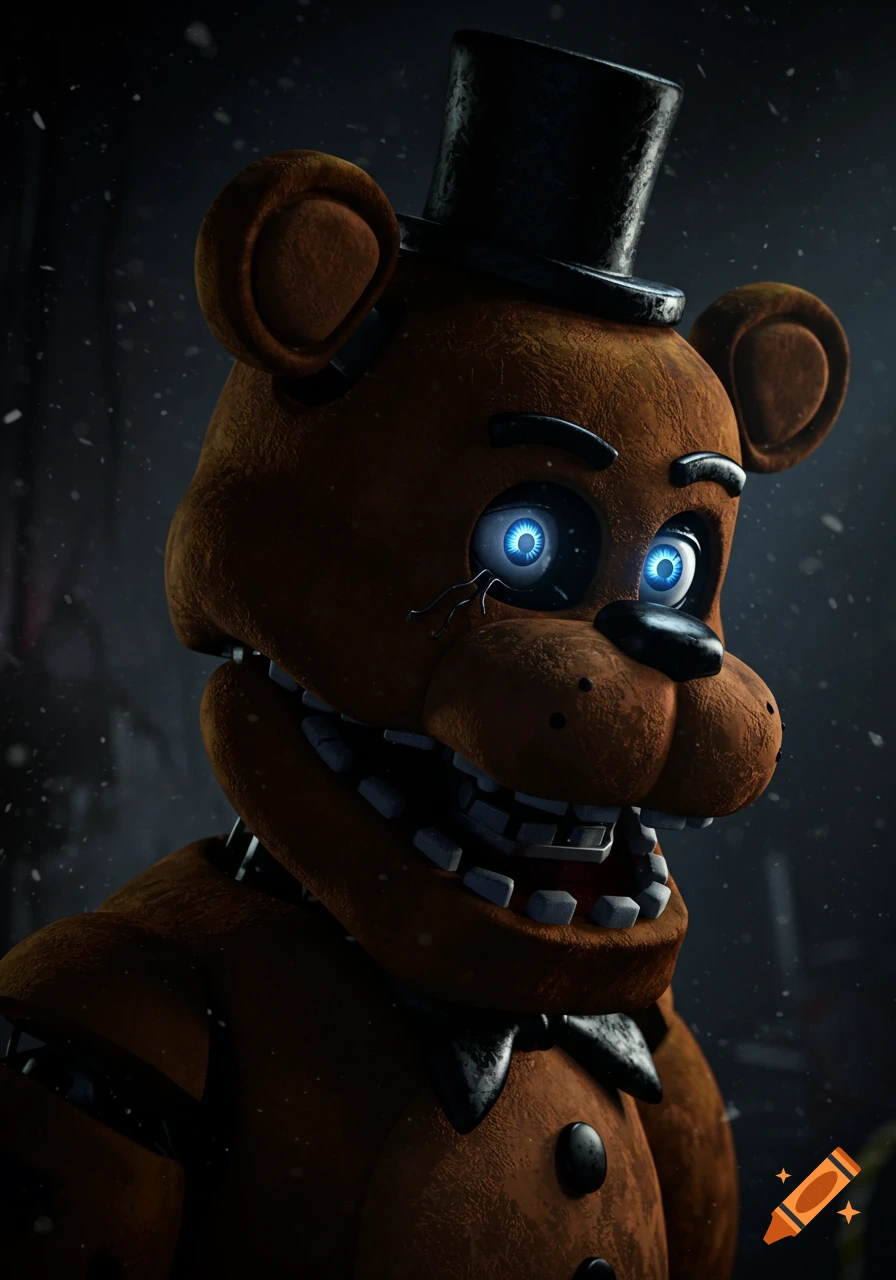 3D rendered Toy Chica animatronic wearing a 'LET'S PARTY' bib and red ...