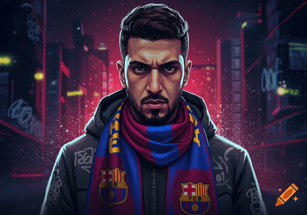 Stylized digital art portrait of an angry man wearing a dark jacket and ...