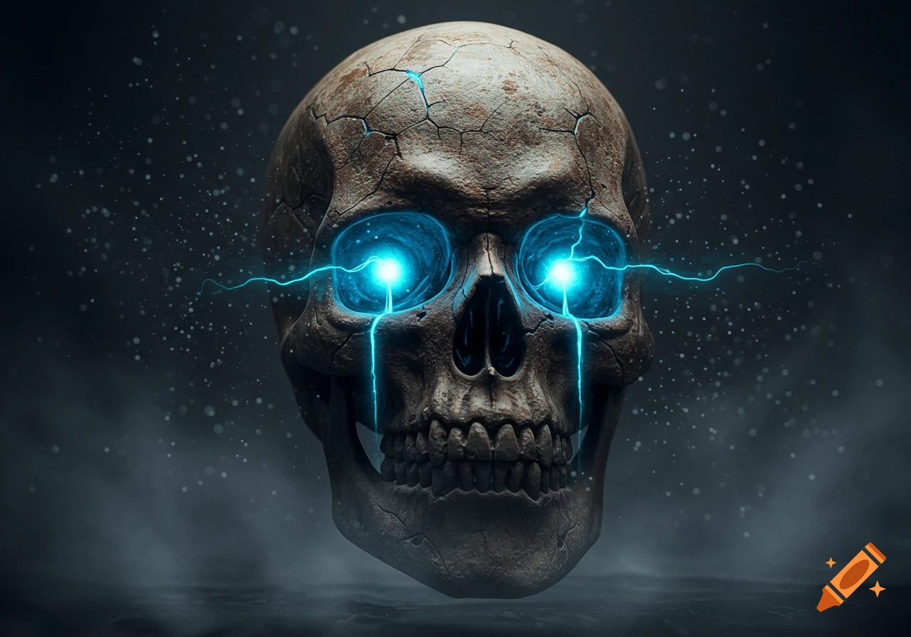 A black skull, red Coca-Cola can, stack of Euro banknotes, black ...