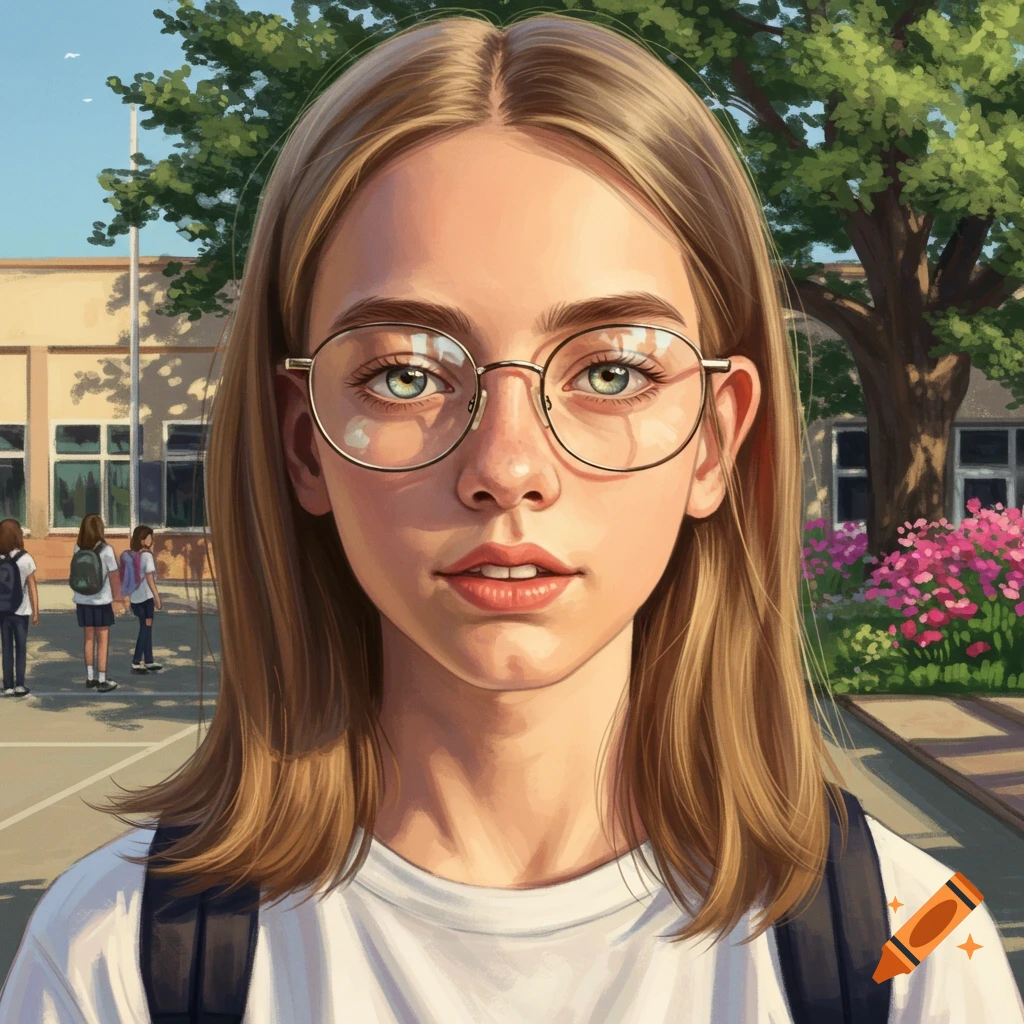 Blond woman wearing pilot-style sunglasses on Craiyon