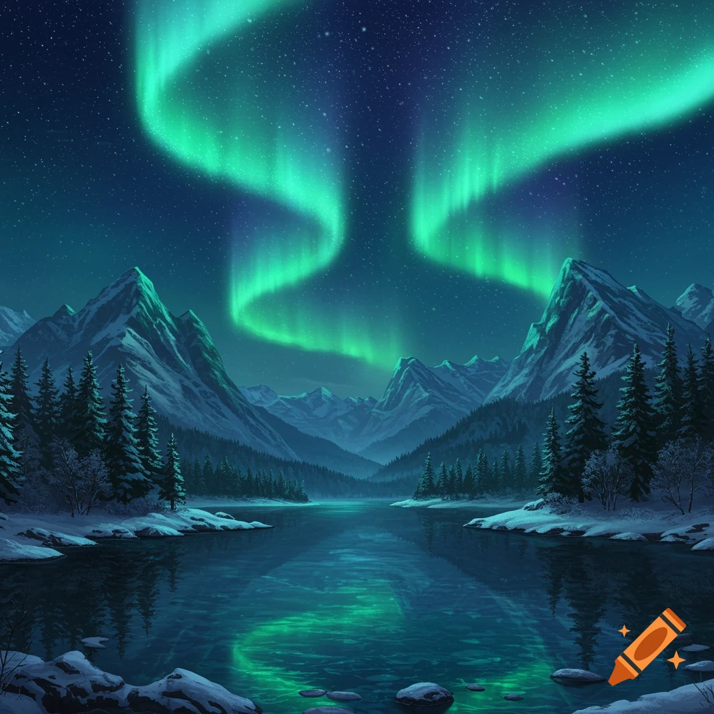 Aurora images created on Craiyon