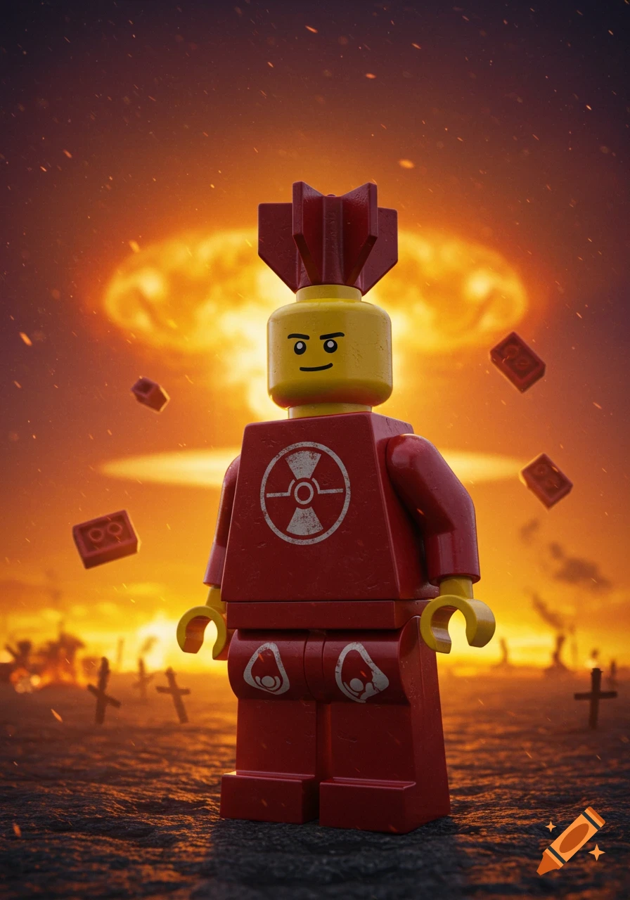 A 3D rendered image of a pregnant Lego minifigure of Zero Suit Samus ...