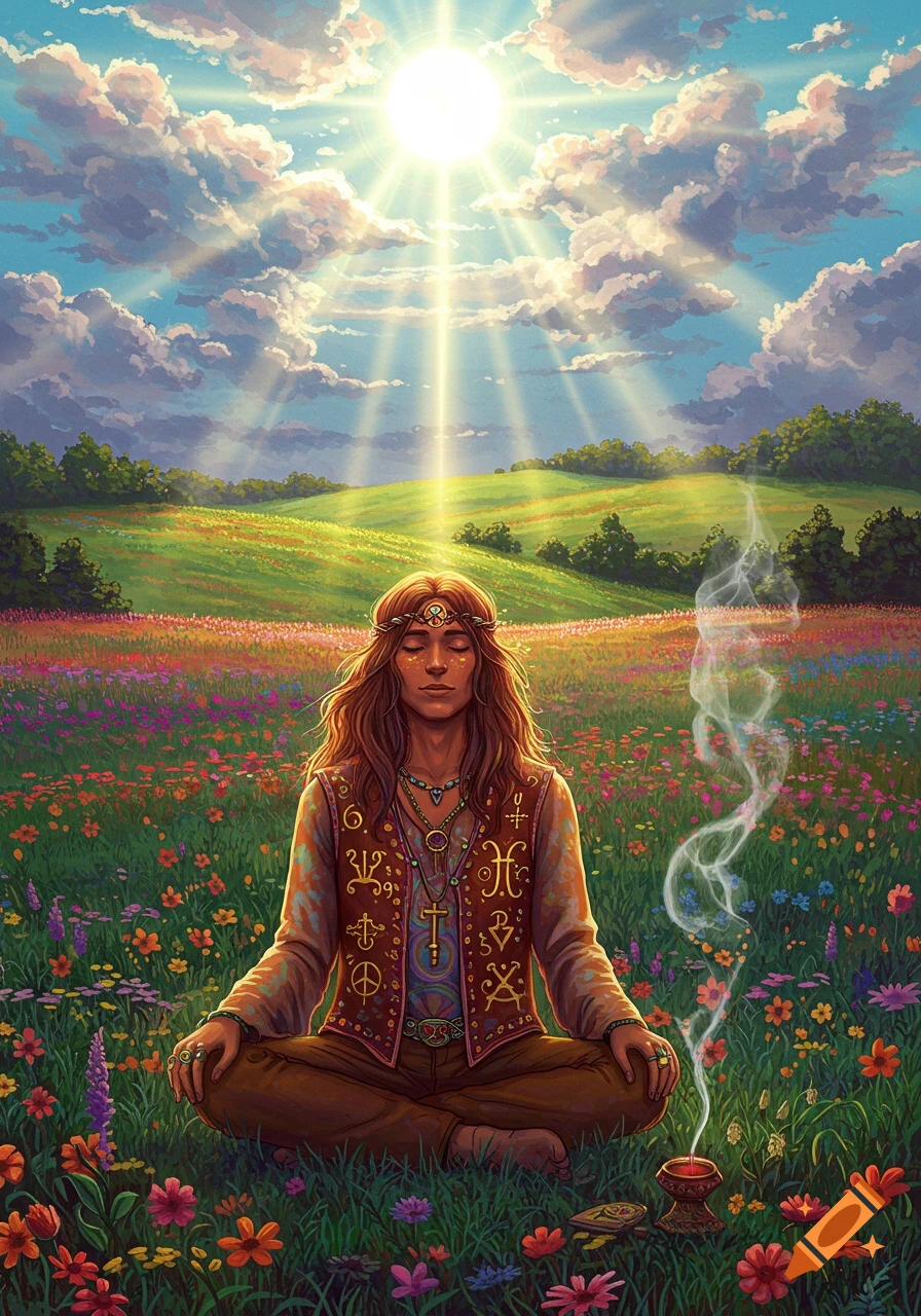 Detailed illustration of a creation scene with celestial bodies, sun ...