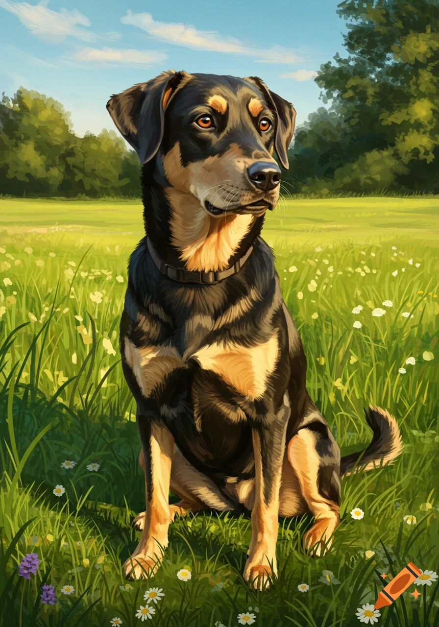 Two muscular anthropomorphic Labrador dogs, one yellow and one brown ...