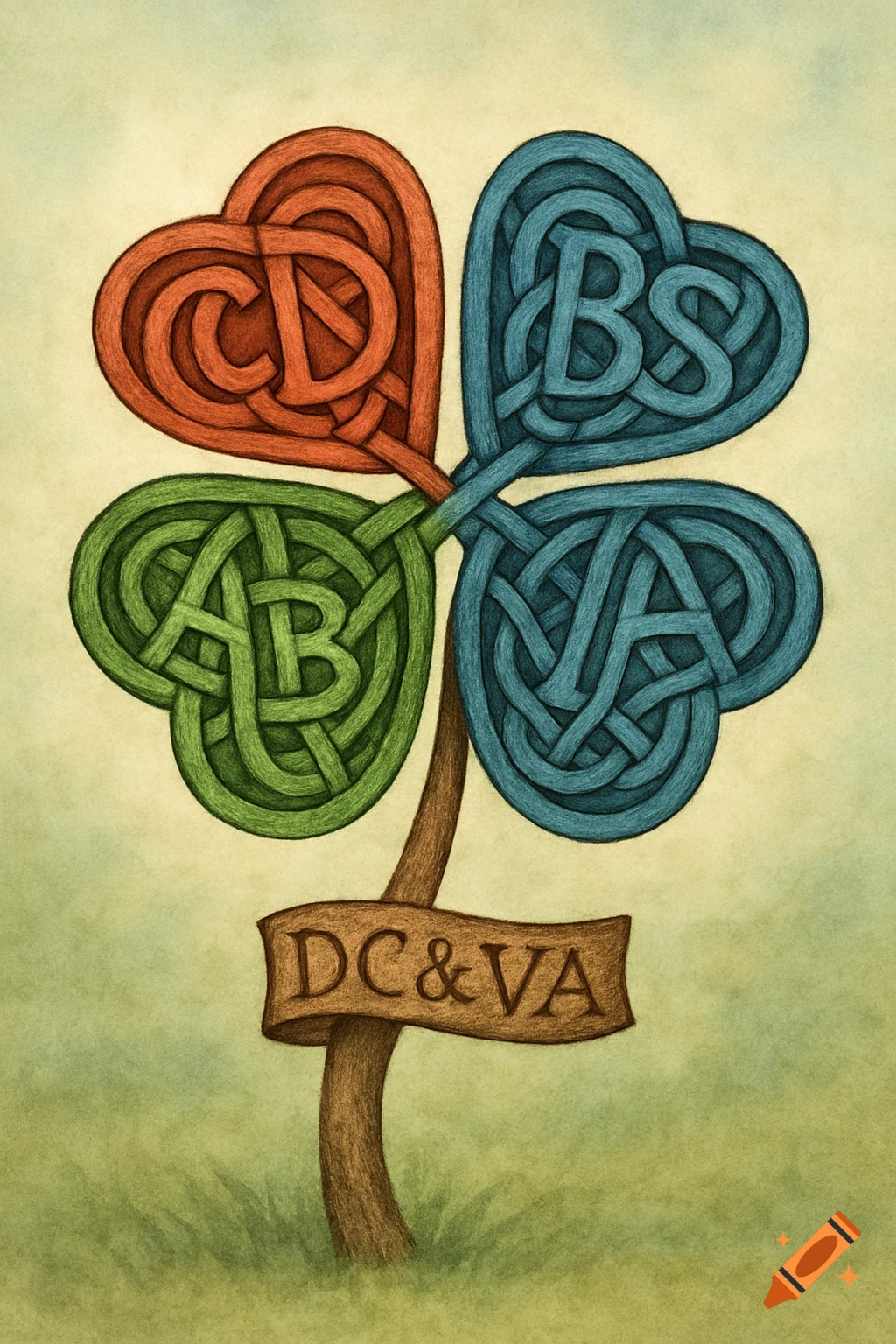 Colorful, stylized letters 'bqwGkA' on a soft watercolor background ...