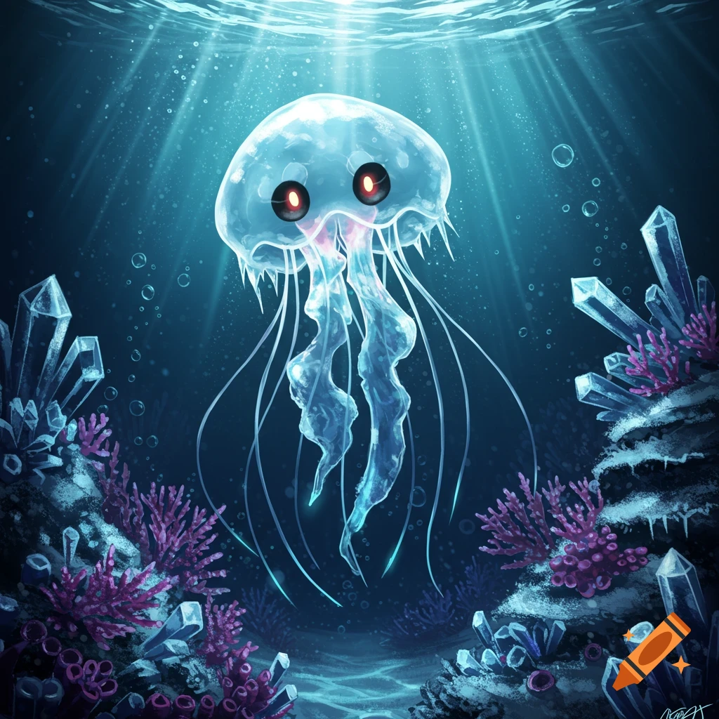 Jelly+fish+pokemon created on Craiyon