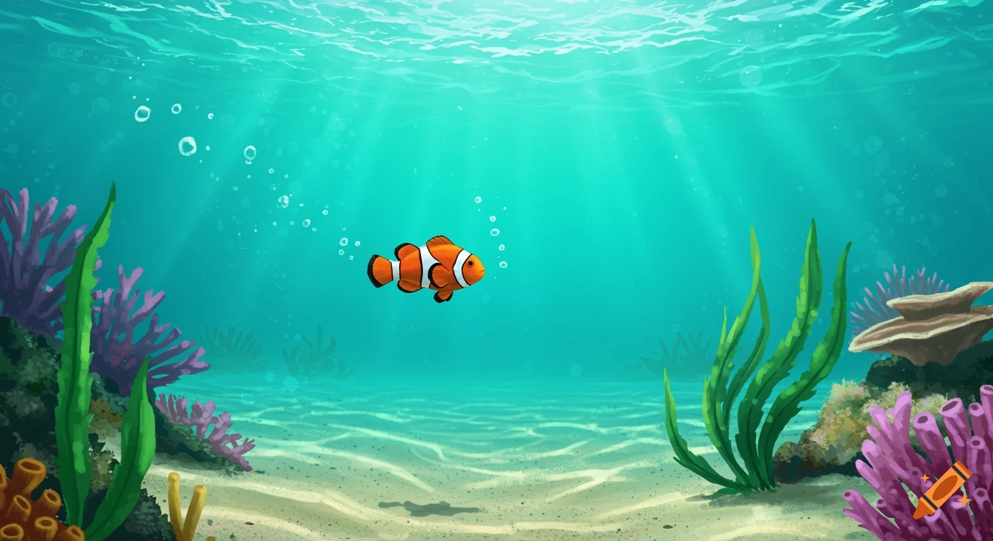 A smiling pink starfish with a large blue eye stands on the sandy ...