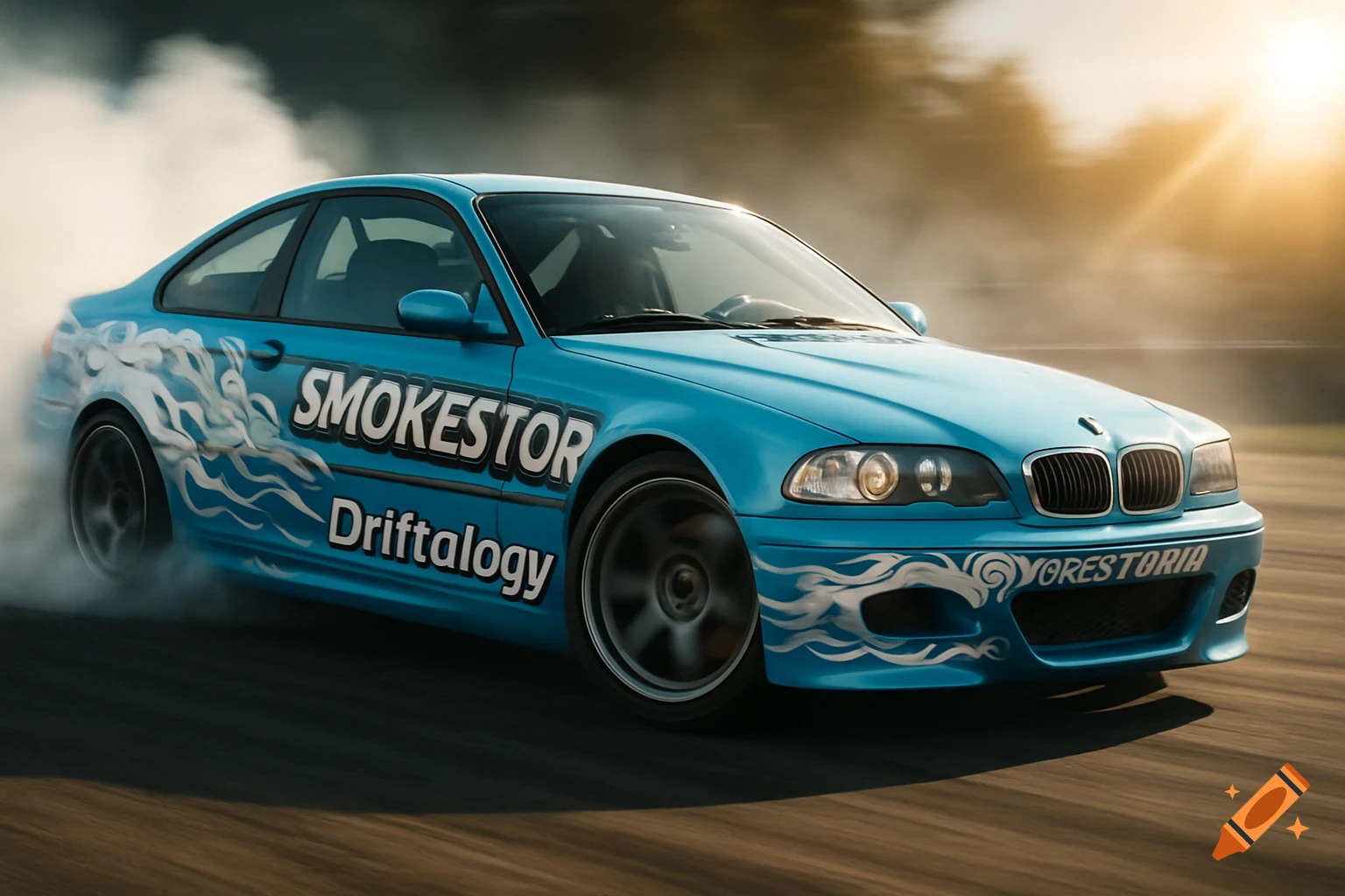 Motorsport images created on Craiyon