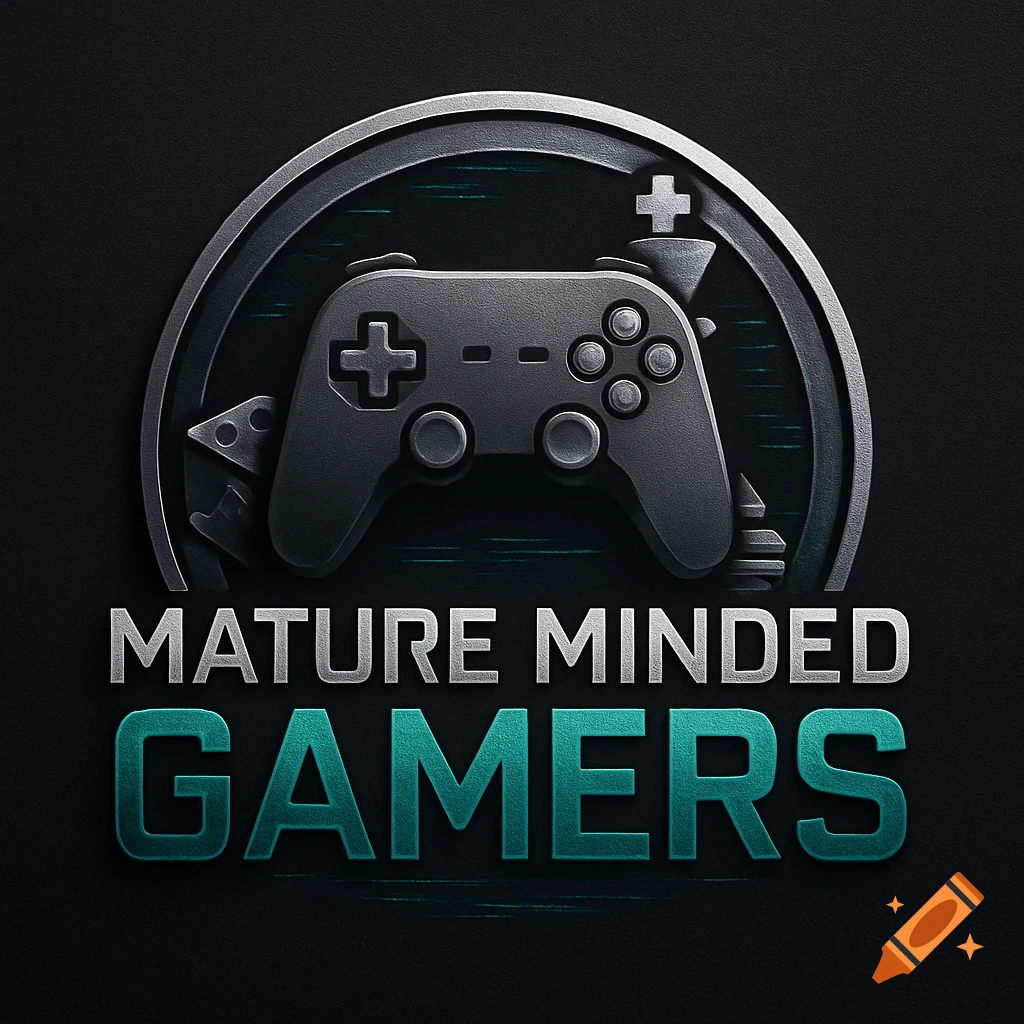 A blue and black metallic logo with a glowing outline that reads 'GAMER ...