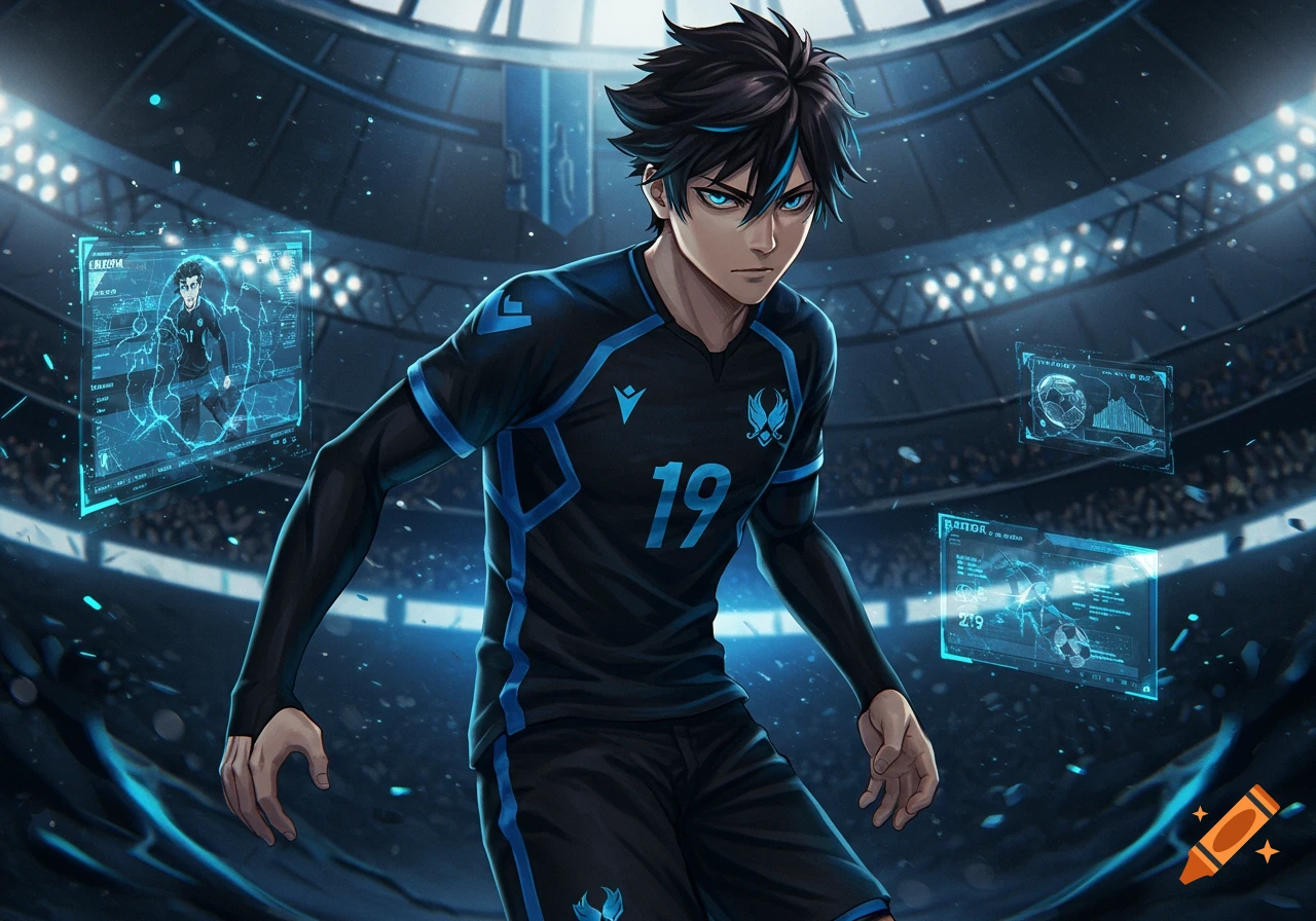 Blue+fire+anime created on Craiyon