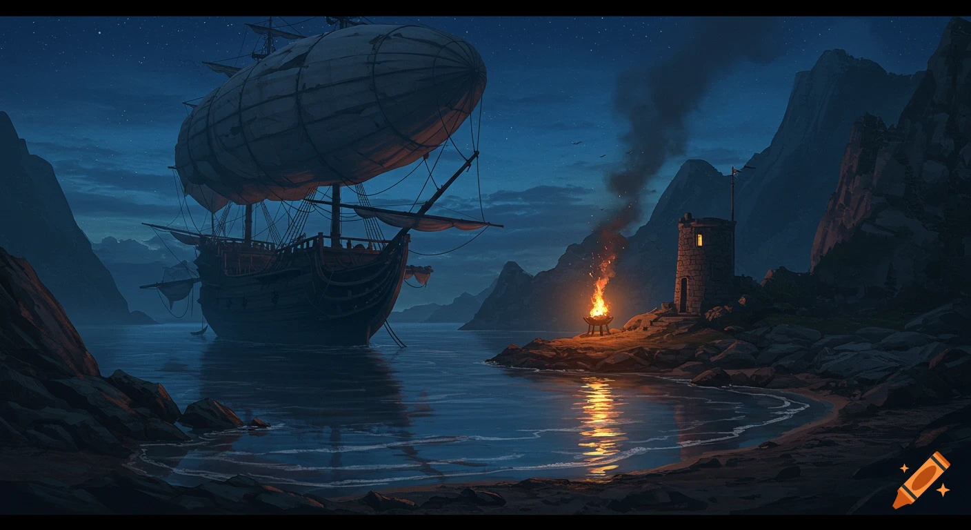 A steampunk-style space ironclad with paddle wheels, cannons, and ...