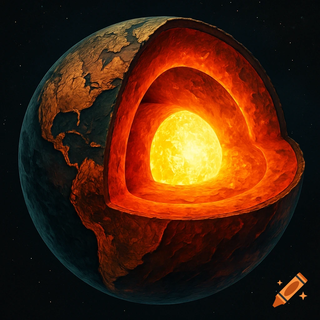 Digital art of Earth split: one half vibrant and green, the other ...