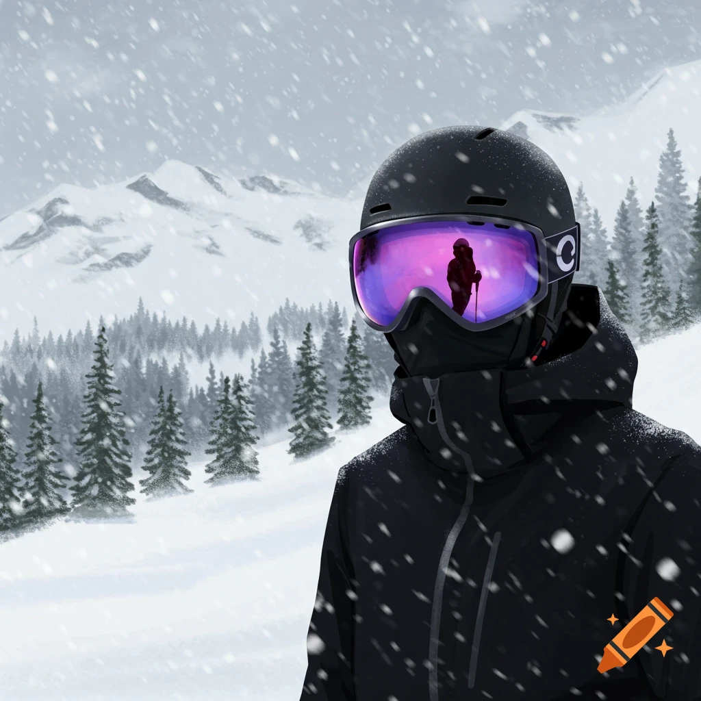Ski+trail+background created on Craiyon