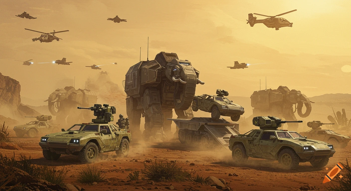 A black Volvo sedan converted into a tank with tracks and a turret ...