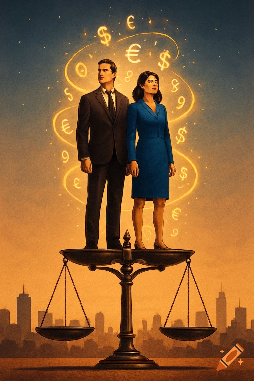 An evil, red-eyed tax paper monster with spindly limbs holds a pen ...