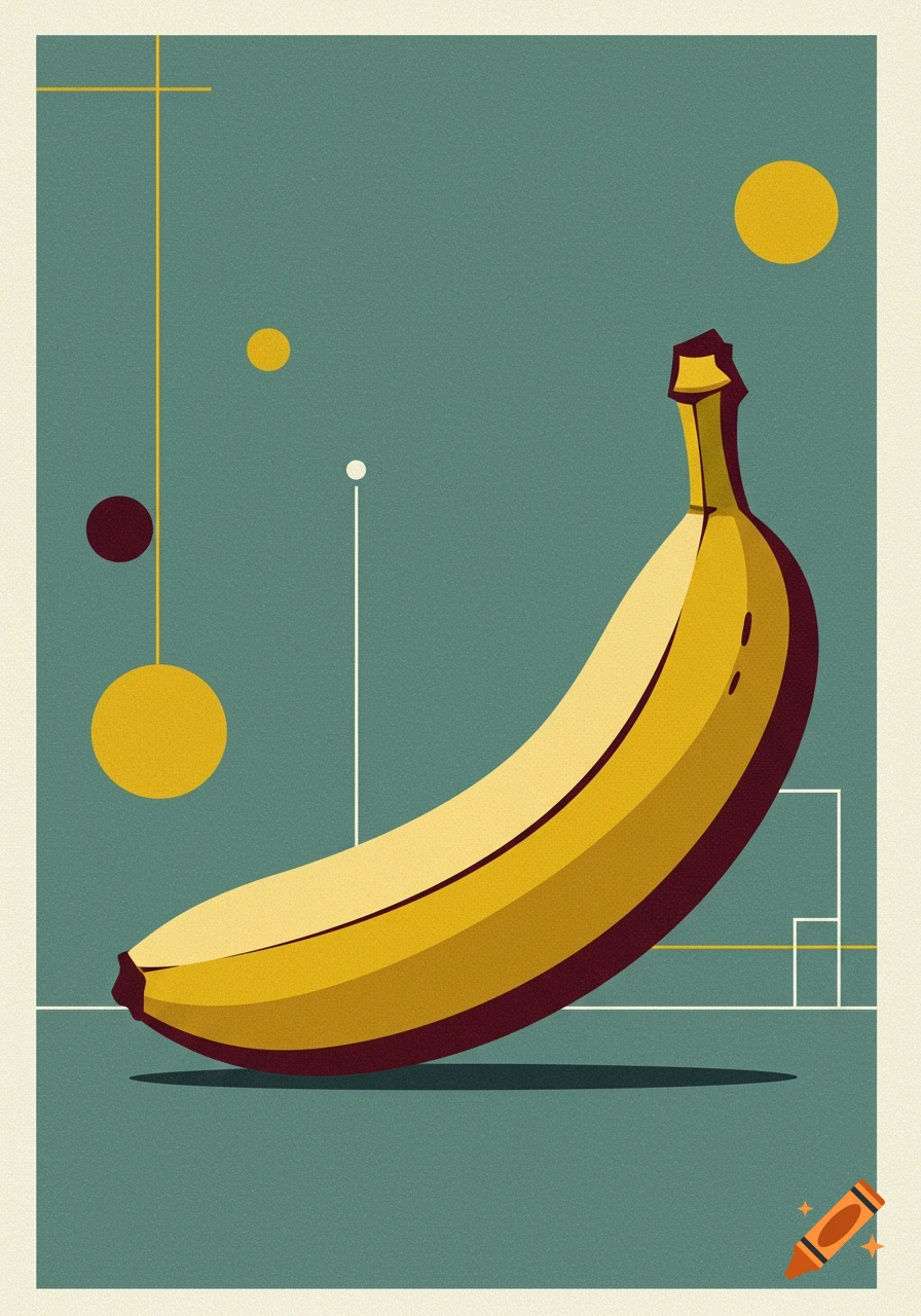 A simple icon illustration of a peeled banana on a neutral background ...