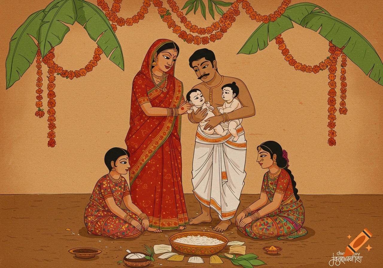 Two cute cartoon modak and laddu sweets holding hands, standing on a ...