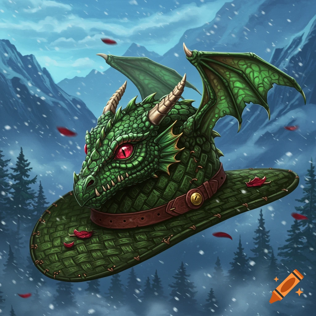 Cartoon spiky blue creature in snowy ice age landscape on Craiyon