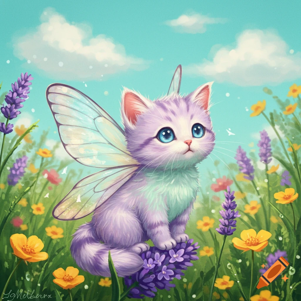 A cheerful, stylized purple dog with rainbow spots bounds through a ...