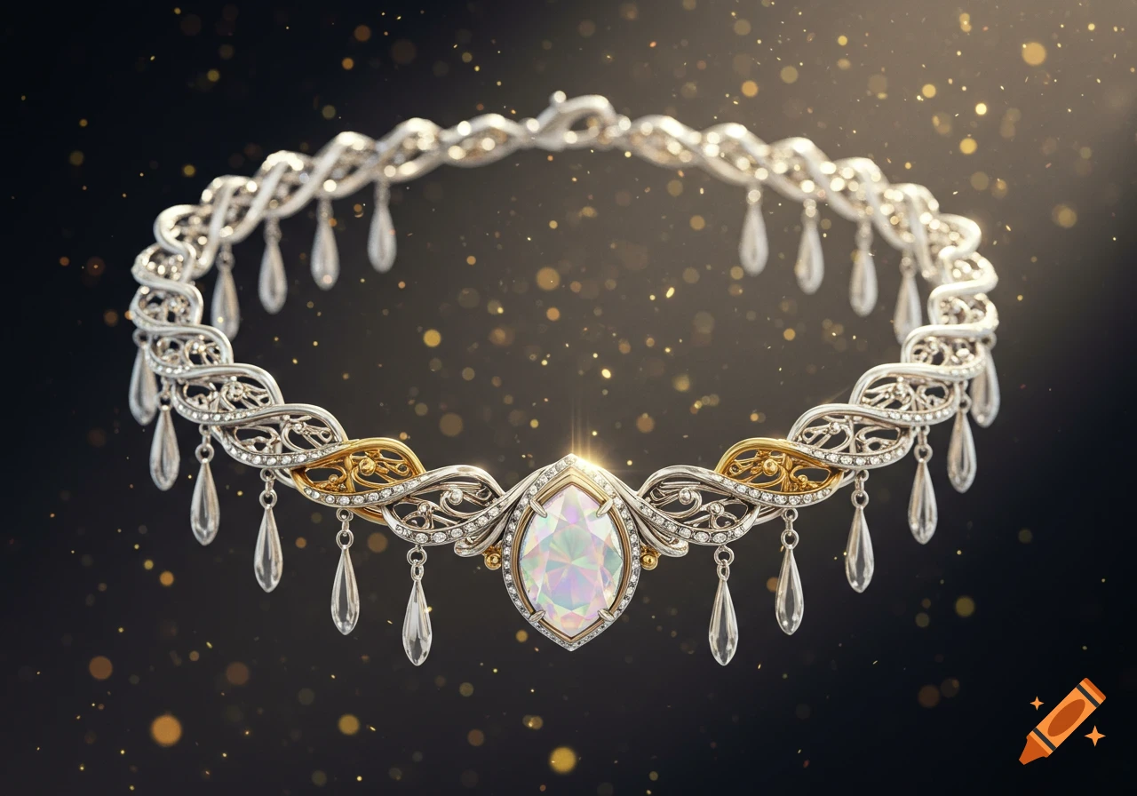 A gleaming silver shell pendant with a pearl nestled inside, against a ...