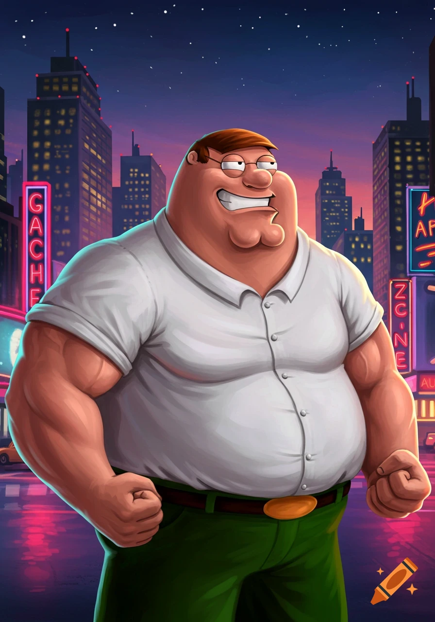 Peter Griffin sits at a messy diner table, covered in stains, with a ...