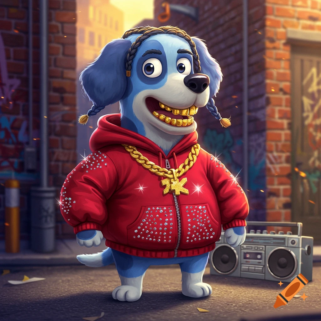 German Cyberpunk Hacker smurf on Craiyon