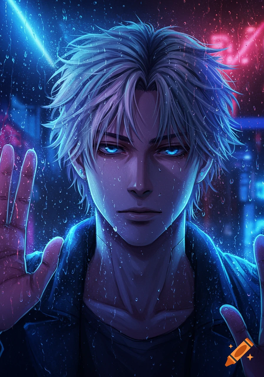 Sad+anime+emo+cool+boy created on Craiyon