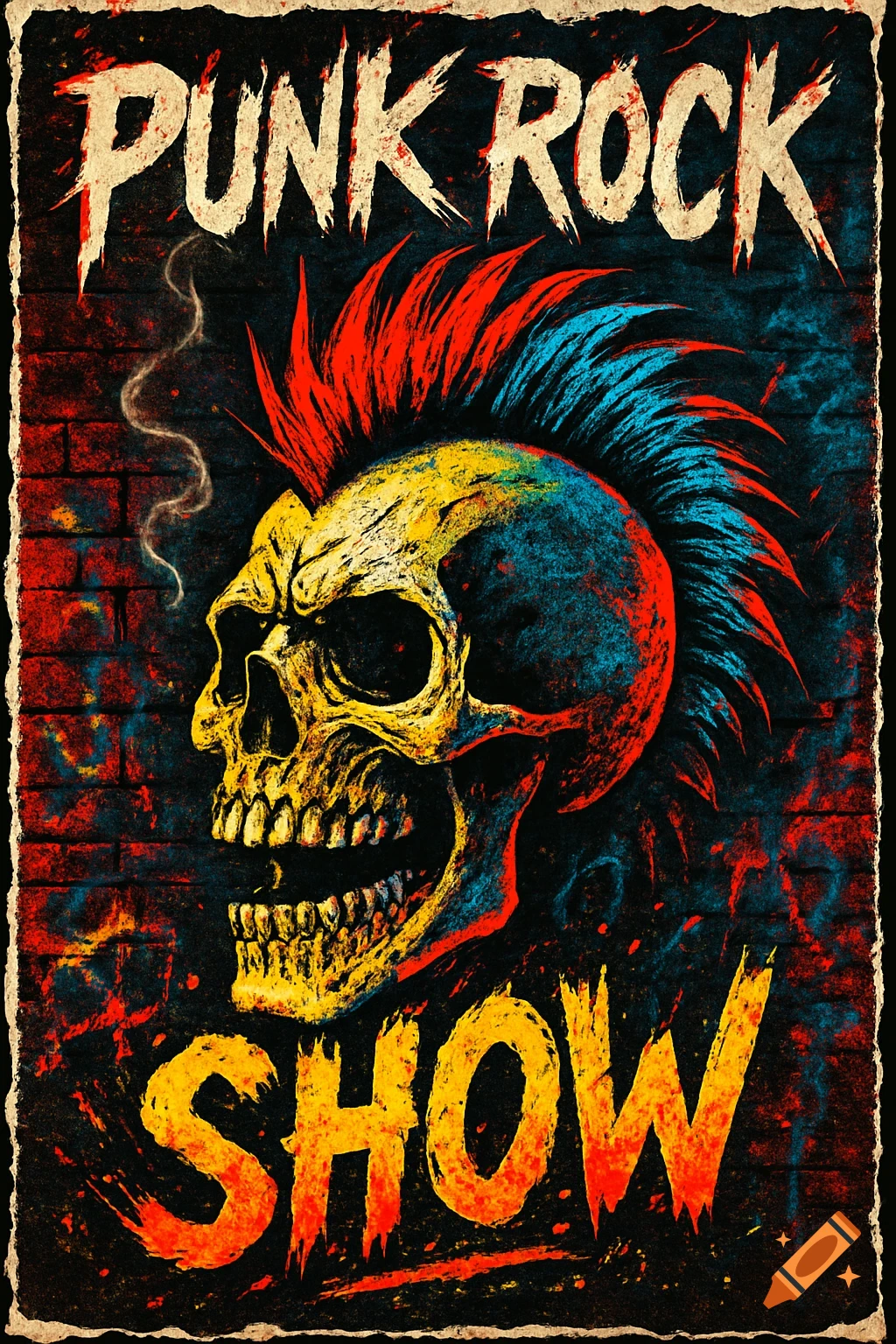 Stylized graffiti poster of Michelangelo's David wearing headphones ...