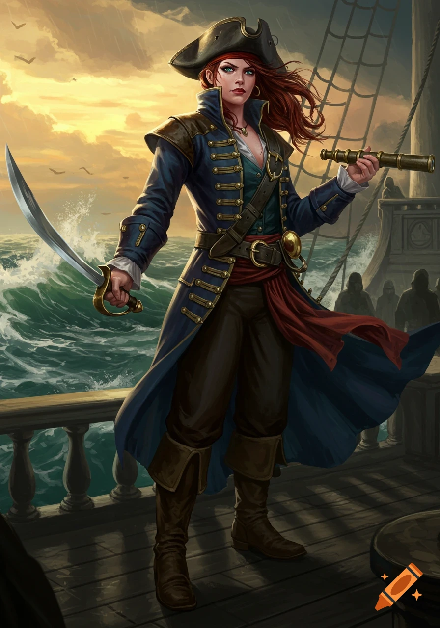 Scary pirate yelling on Craiyon