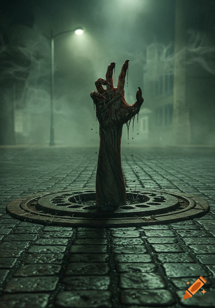 Vecna+hands created on Craiyon