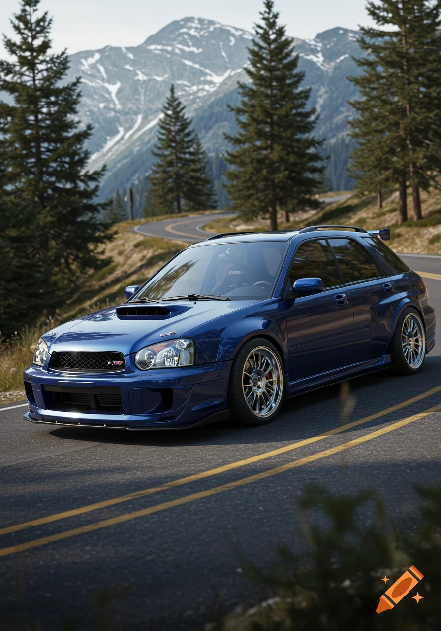 Subaru+background created on Craiyon