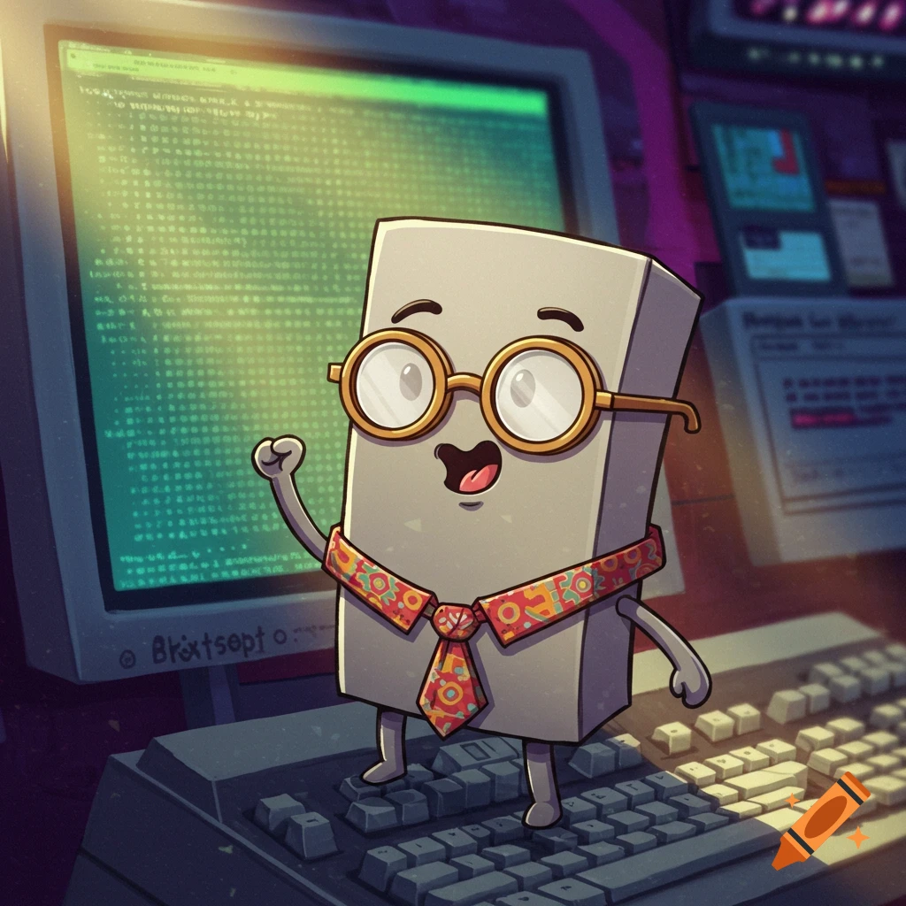 A cartoon paperclip character (Clippy) and Tux the penguin stand in ...