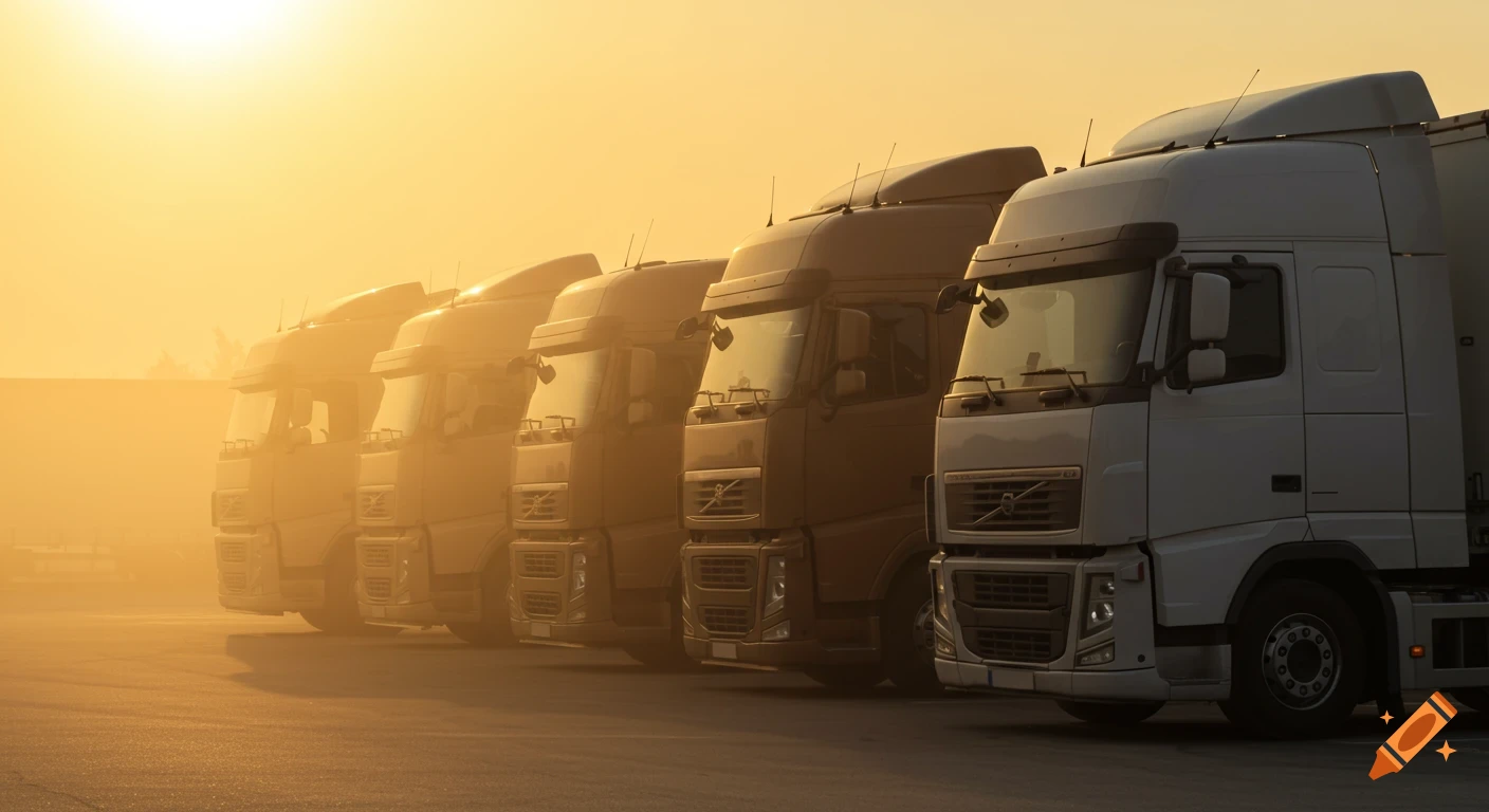 European freight station with freight trains on tracks in a container ...