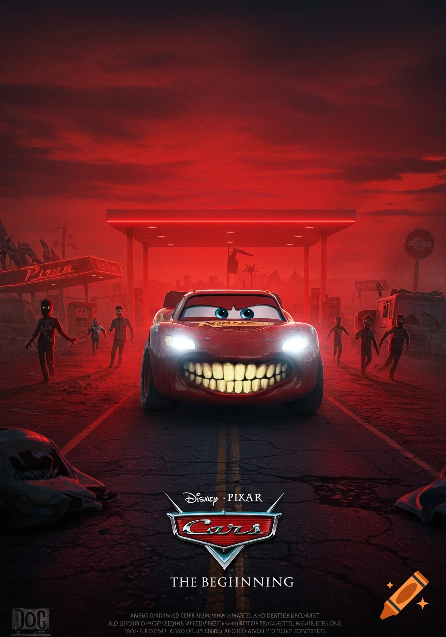 Lightning Mcqueen Minecraft created on Craiyon