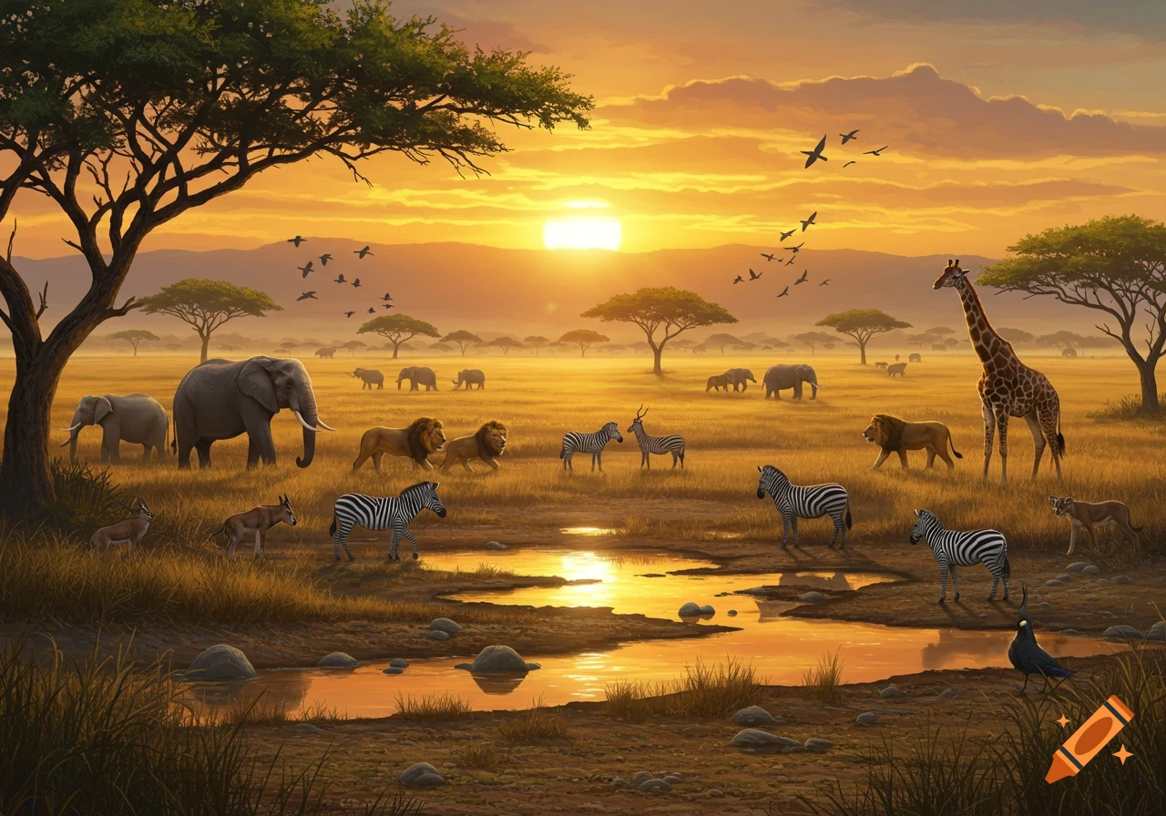 African Safari created on Craiyon